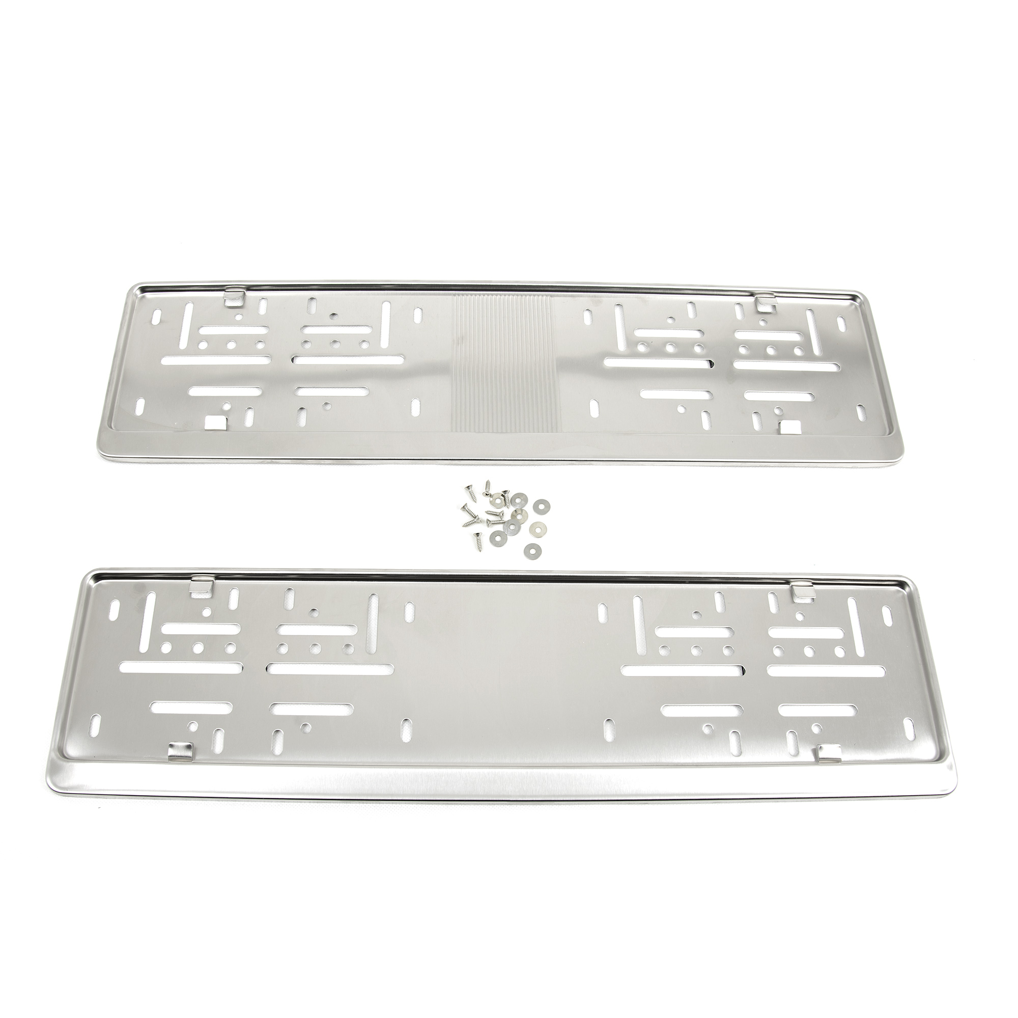 2x Premium Auto Kennzeichenhalter 100% EDELSTAHL GEBÜRSTET für ... 2x Premium Auto Kennzeichenhalter 100% EDELSTAHL GEBÜRSTET für ...
